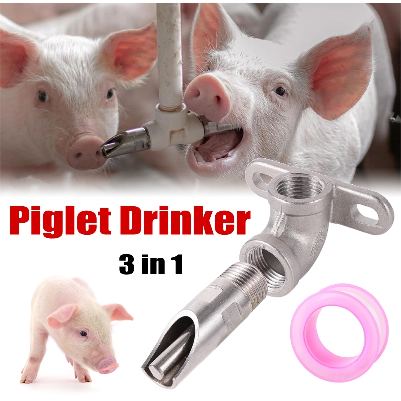 Piglet Drinker Set Piglet Nipple Automatic Drinker Kit Stainless Steel ...