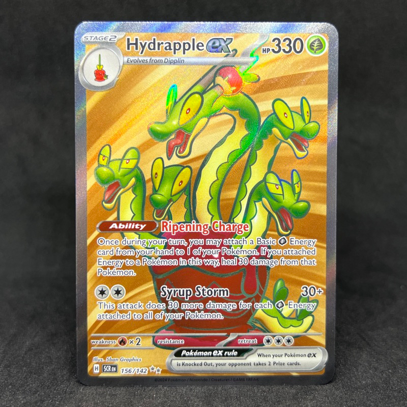 Pokemon TCG Hydrapple ex Full Art Secret Rare 156/142 2024 Scarlet ...