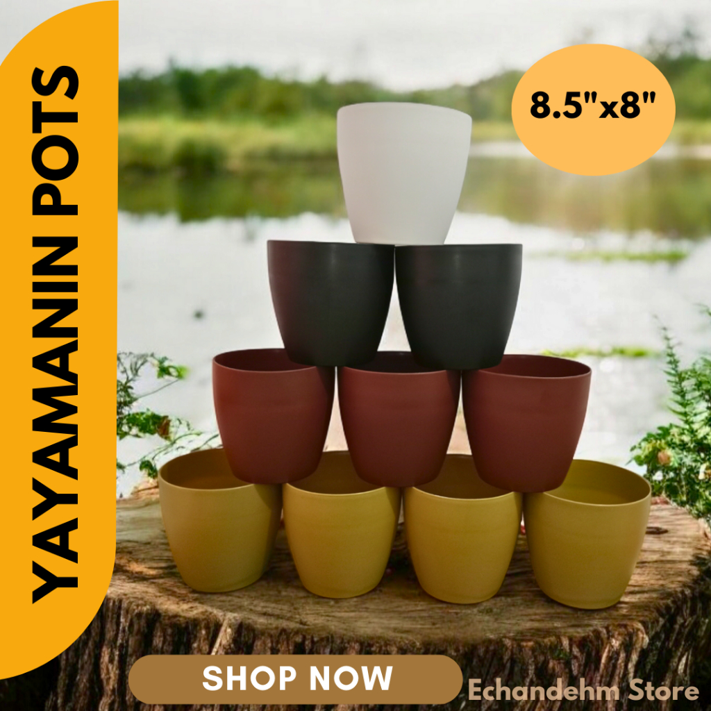 Elegant & Classy Pearlwave Yayamanin Pot Medium ( 8x8.5:010) Black ...