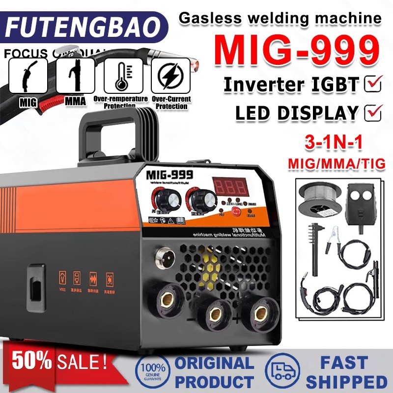 Portable Welding Machine MIG/TIG/MMA 3IN1 Gasless Welder IGBT DC Inverter Welding Machine ...
