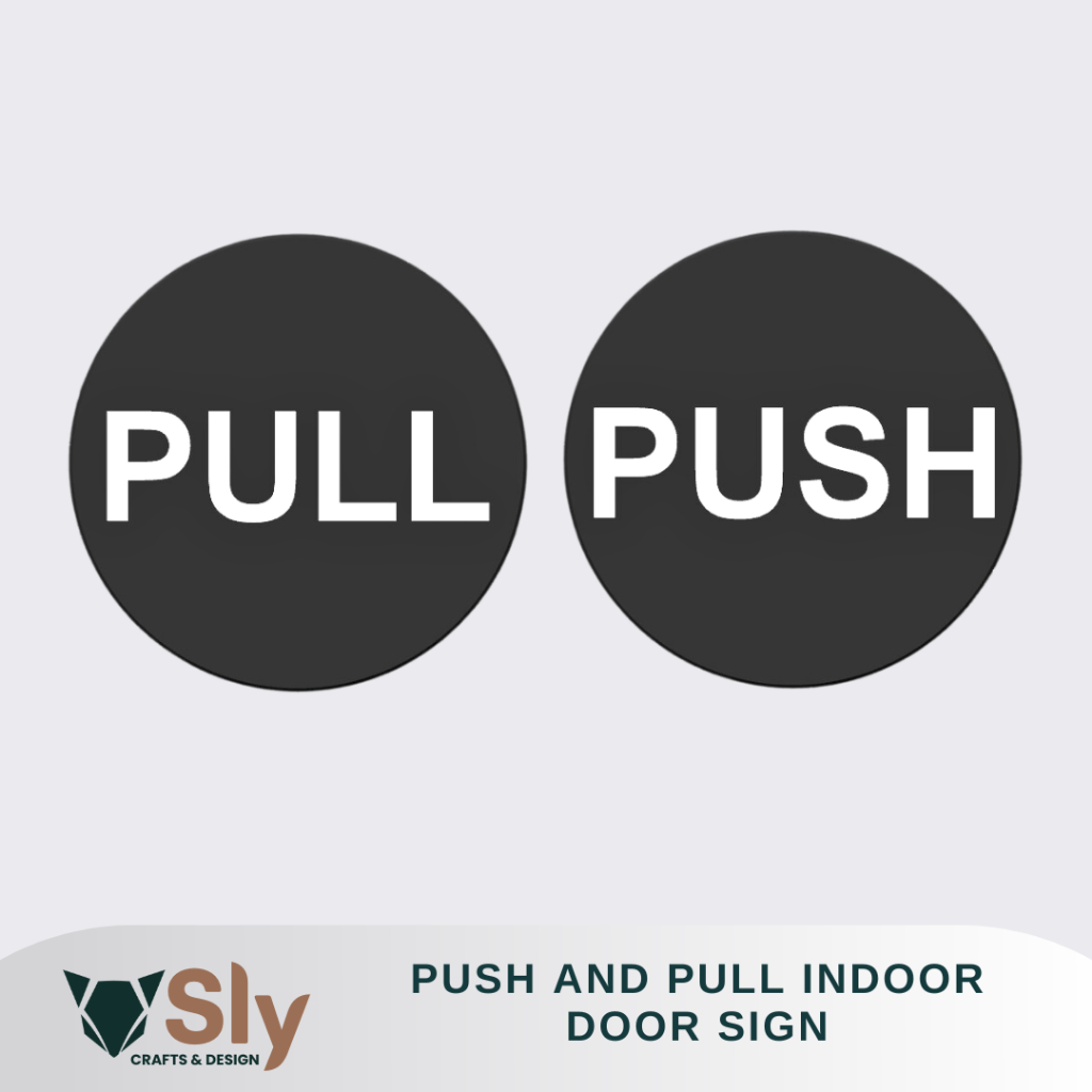 Push and Pull Indoor Door Sign | Directional Door Plate for Offices and ...