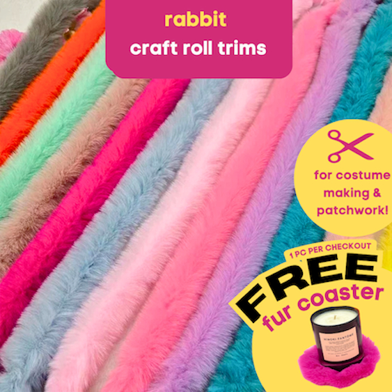 Rabbit Fur Fabric Craft Ribbon Roll Trim Sets | it's Faux PH | Shopee ...