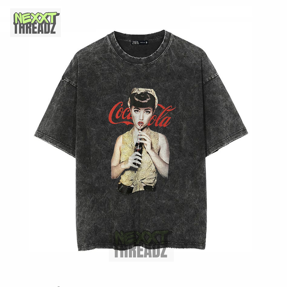 COCA COLA Acid Wash Oversized T-Shirt Unisex | Shopee Philippines