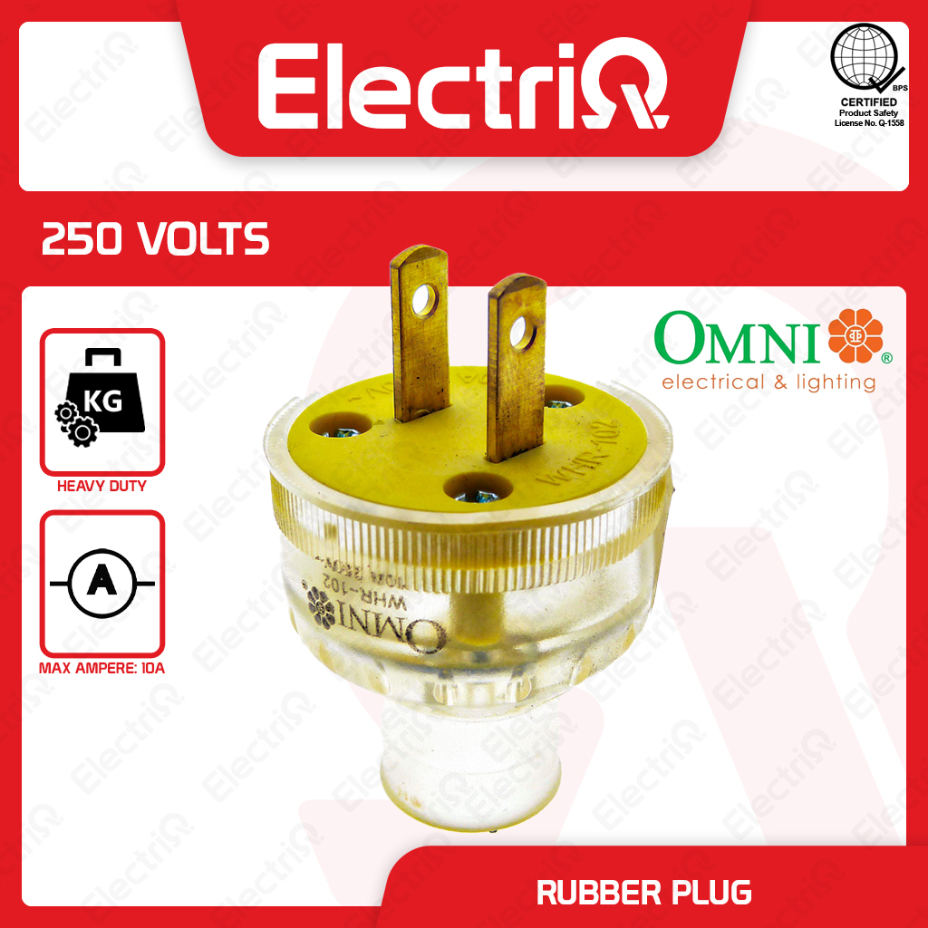 Electriq l Omni Heavy Duty Rubber Plug 10A 250V WHR-102 | Shopee ...