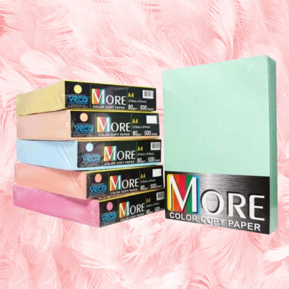 MORE Colored Copy Paper 80gsm (1 ream) | Shopee Philippines