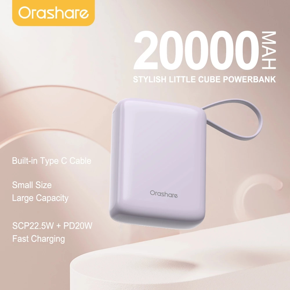 Orashare PM20C 20000mAh Mini Powerbank 22.5W Fast Charging Built in ...