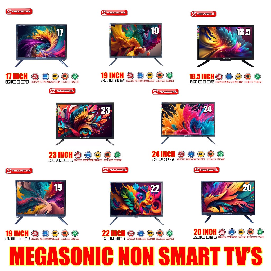 MEGASONIC FULL HD LED TV WITH 17 INCH TO 24 INCH VIEWING SCREEN ( NOT A ...
