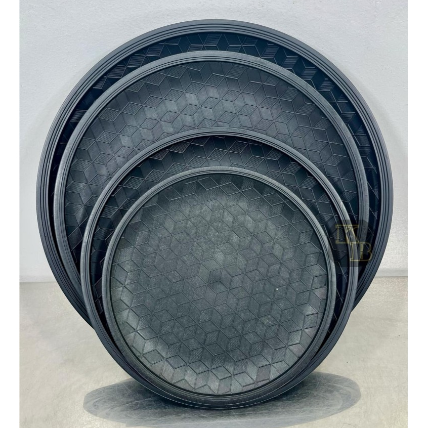 Black Plastic Food Round Bilao Reusable (Choose Variations) | Shopee ...