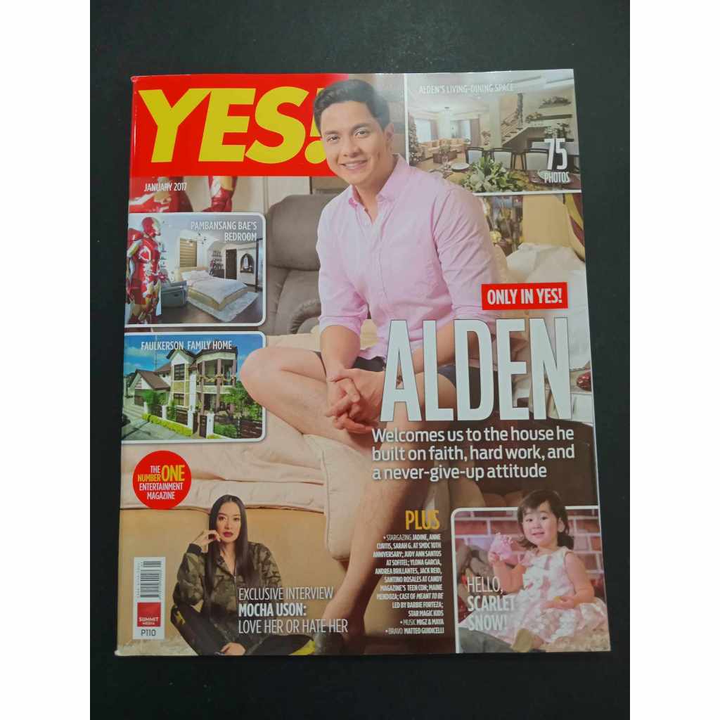 Coffee Table Yes Magazine: Alden Richards back issue | Shopee Philippines