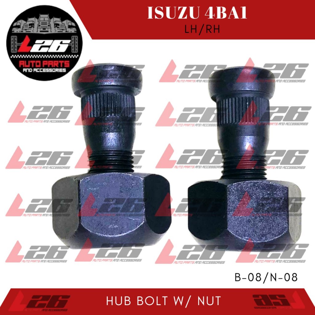 Isuzu 4BA1 HUB BOLT & HUB NUT B-08 N-08 | Shopee Philippines
