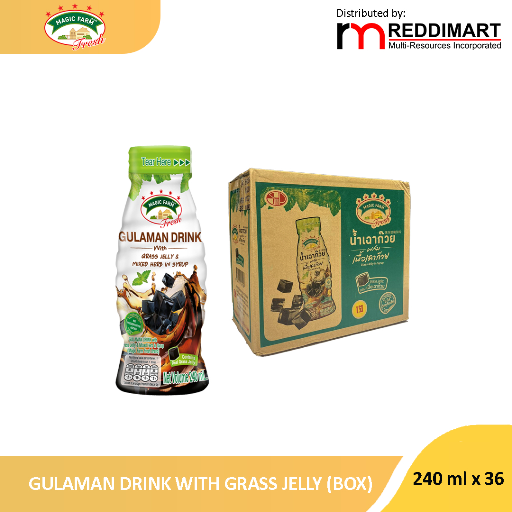 Magic Farm Gulaman Drink With Grass Jelly 240ML (1 Box) | Shopee ...