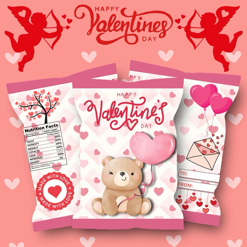 Happy Valentines Day Chip Gift bag cute design | Shopee Philippines