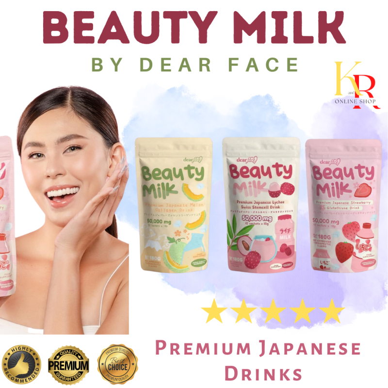 DEAR FACE Beauty Milk Collagen Drink FDA Approved 10 Sachets 180g ...