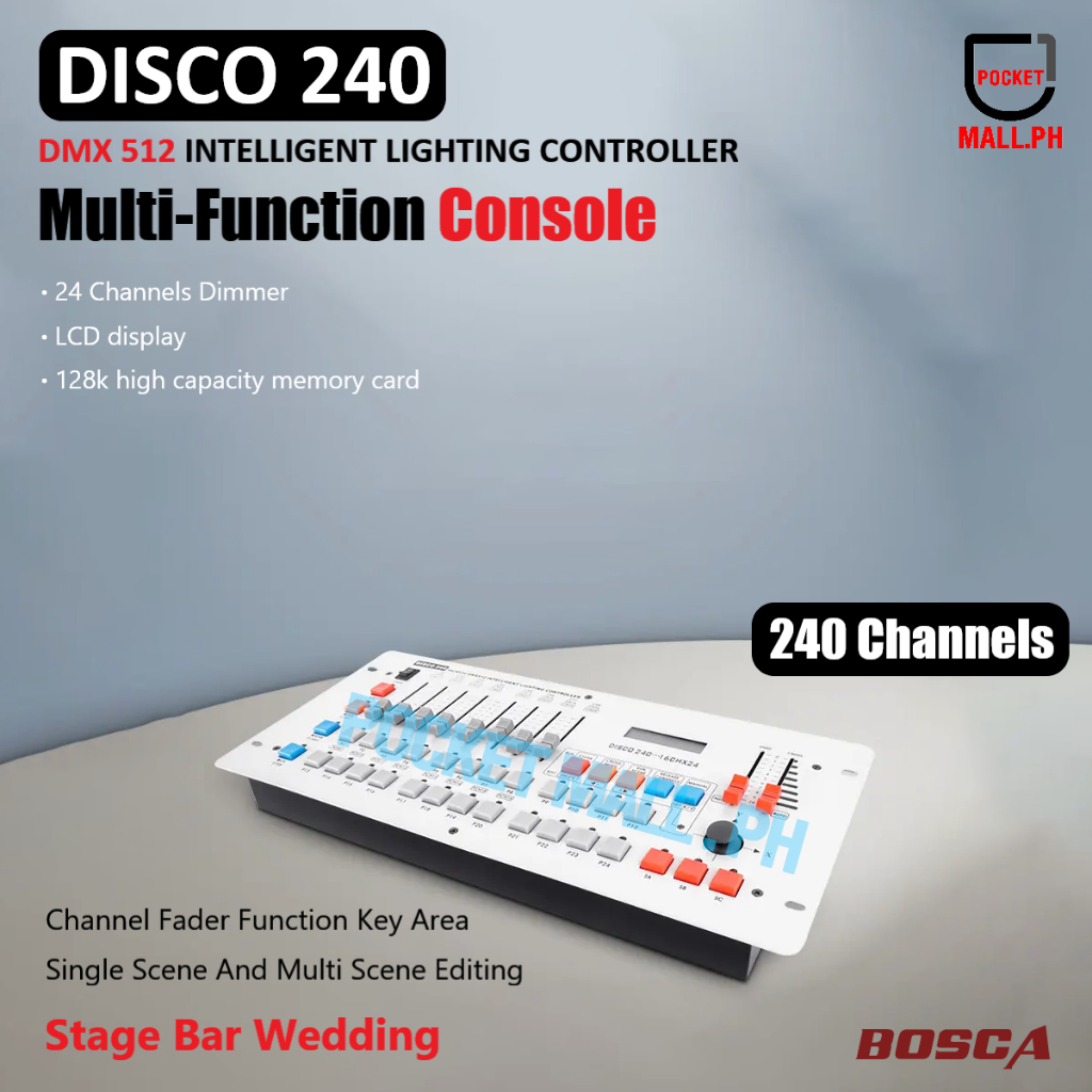 Bosca Disco 240 DMX 512 Lighting Controller Multi-Function 240 Channels ...