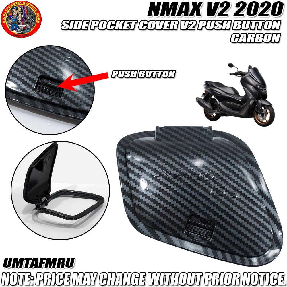 NMAX V2 2020 IDE POCKET COVER V2 PUSH BUTTON CARBON (UMTAFMRU) | Shopee ...