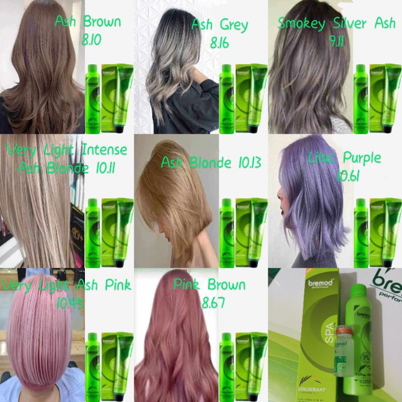Complete Set Bremod Performance Hair Color Long Lasting Colourant with ...