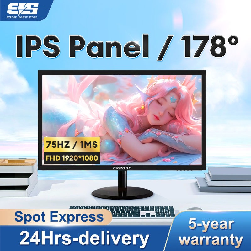 Expose Monitor 27 Inch Flat Pc Gaming Monitor Desktop computer 24 22 ...