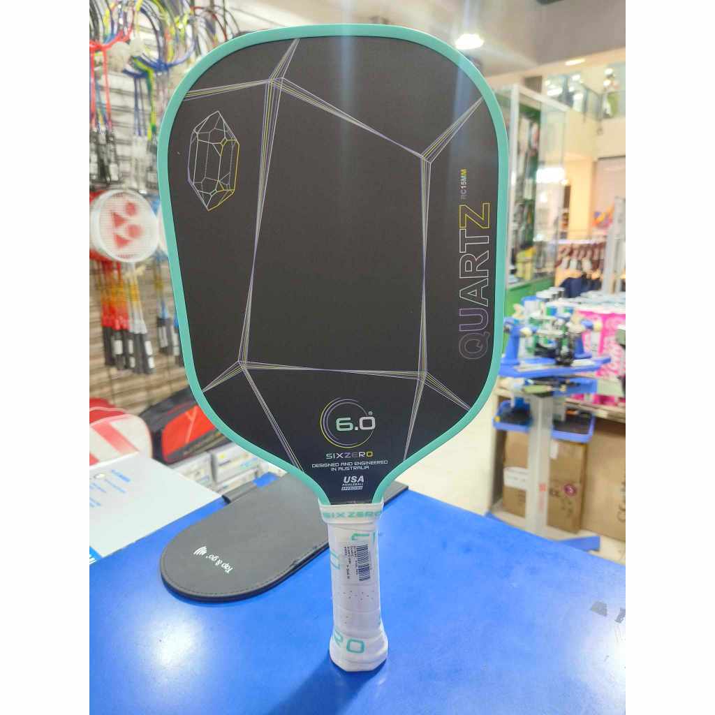 SIX ZERO QUARTZ PADDLE 15mm GREEN ( PICKLEBALL PADDLE ) | Shopee ...