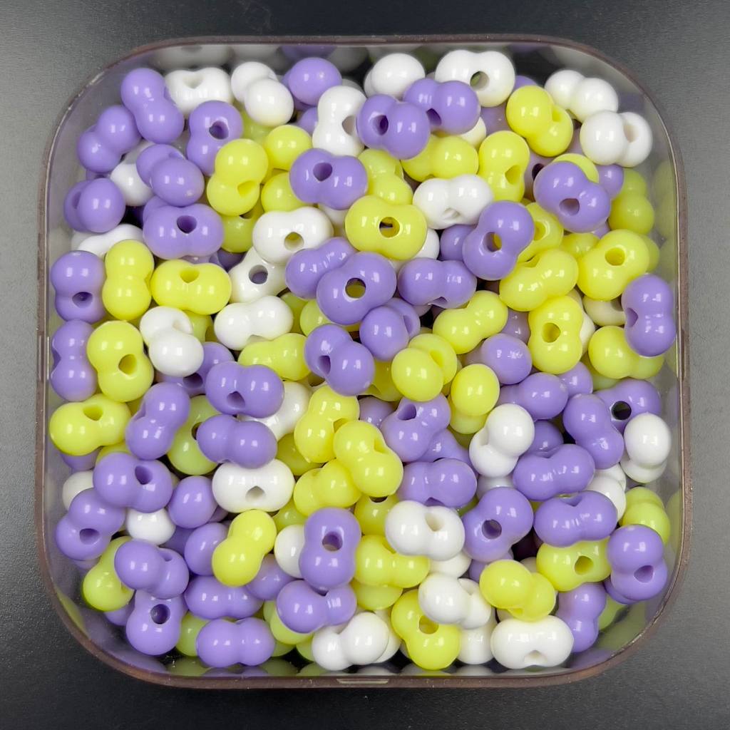 Veeds 5 Grams Big Beads 8mm Combi Lavender Peanut DIY Beads Art and ...