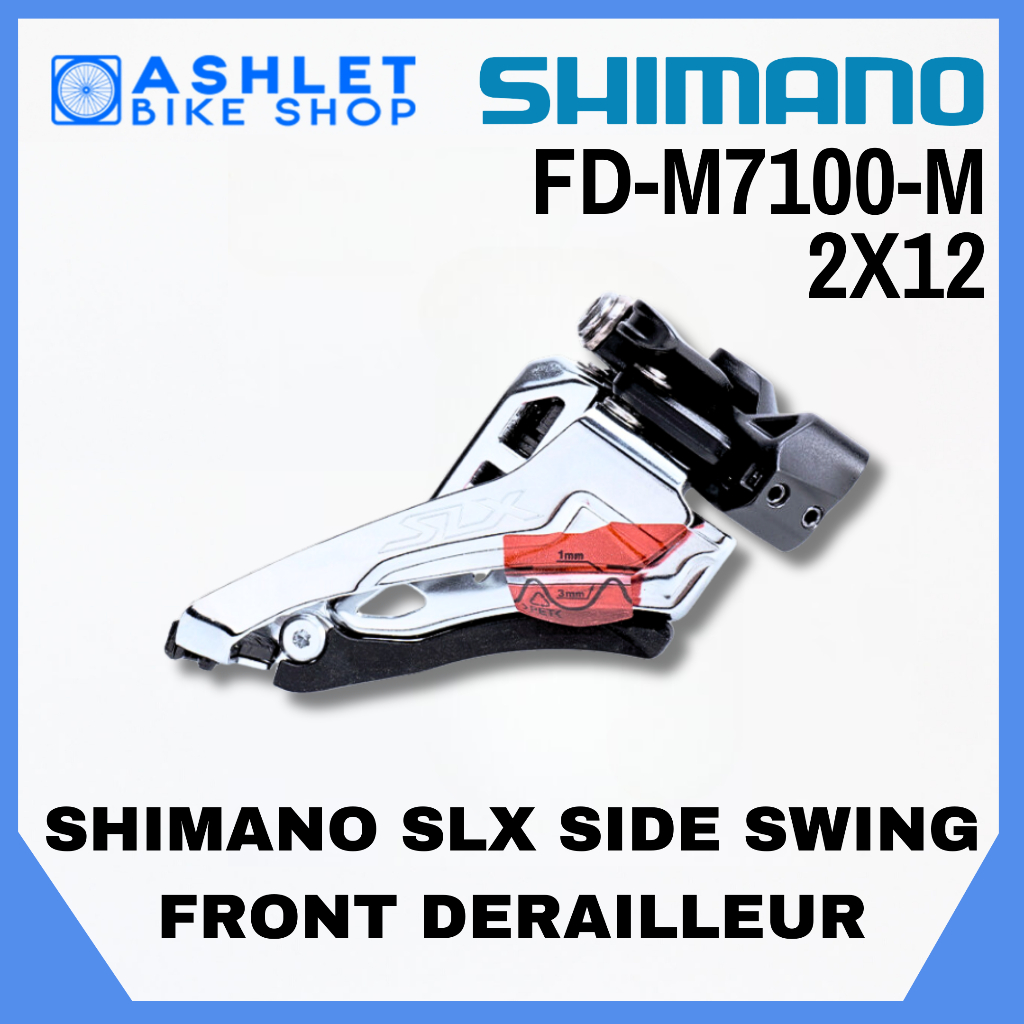 ORIGINAL SHIMANO SLX FRONT DERAILLEUR FD-M7100-M 2 x 12 SPEED SIDE ...