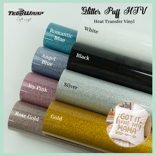 Teckwrap Glitter Puff Heat Transfer Vinyl (HTV) | Shopee Philippines