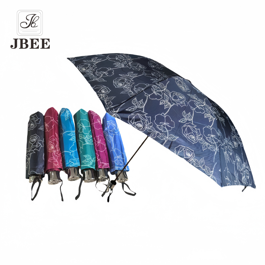 JBEE 3folds high quality flower pattern ultralight 8ribs small umbrella ...