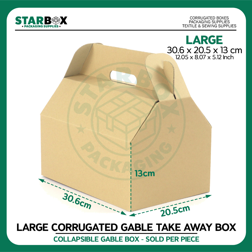 Starbox Large Corrugated Gable Box Take Away Box Take Out Box Lechon ...