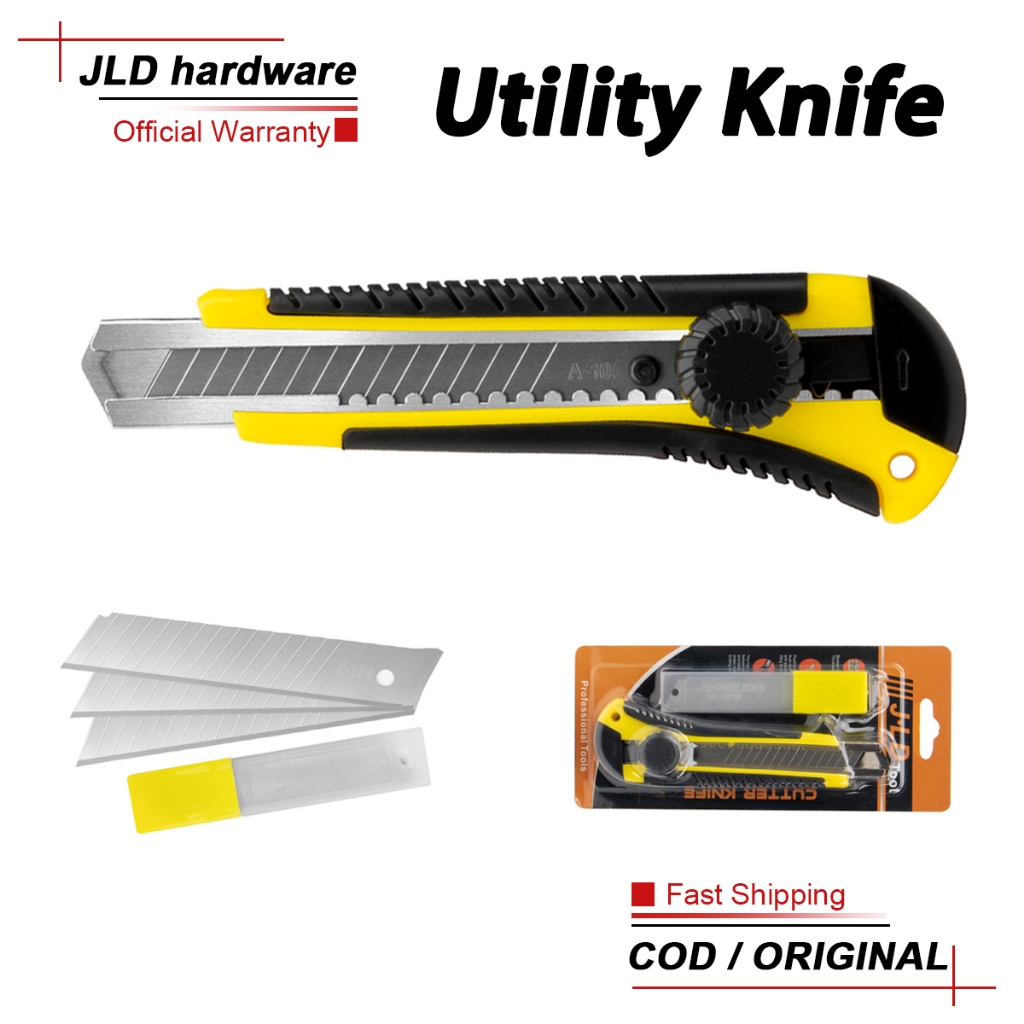 JLD Multifunctional Utility Cutter Retractable Cutter Stainless Steel ...