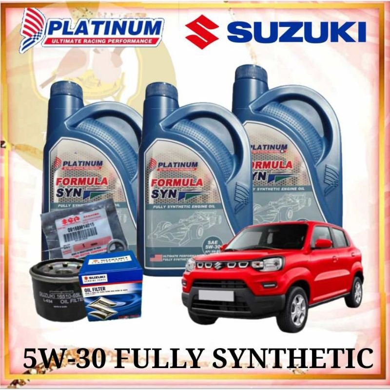 Suzuki Spresso change Oil Package Platinum 5W-30 Fully Synthetic ...