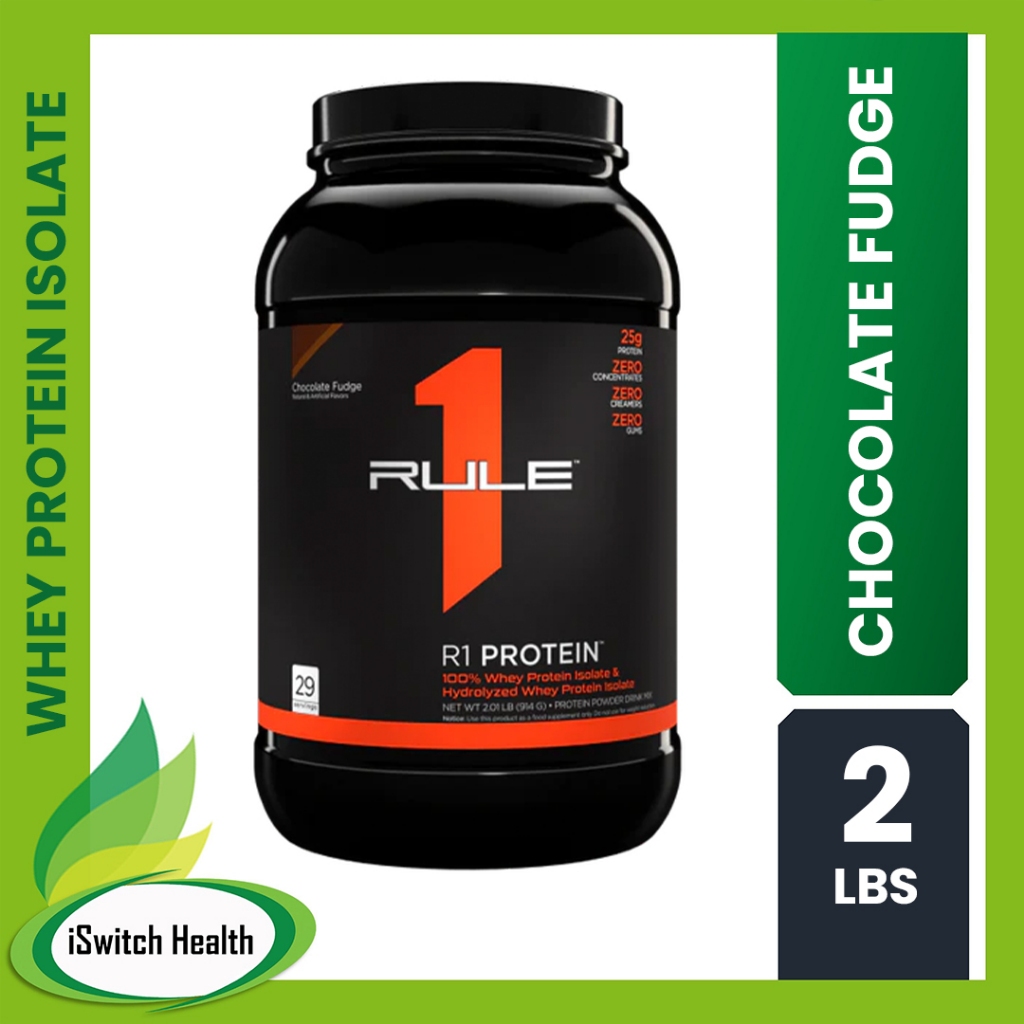 RULE 1 R1 PROTEIN - 100% WHEY PROTEIN ISOLATE & HYDROLYSATE - 2LBS ...