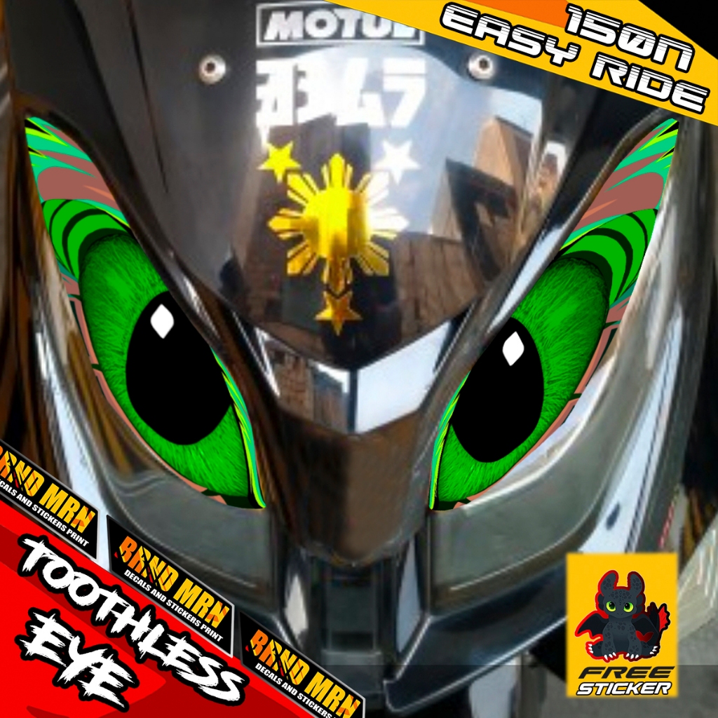 MOTOR STAR EASY RIDE 150N TOOTHLESS EYE DECAL STICKER TINT PROTECTOR ...
