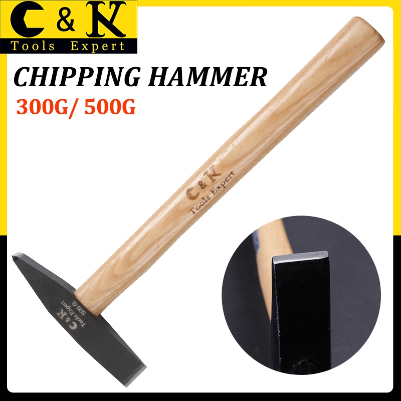 C&K Welding Chipping Hammer Wooden handle 300G/500G Slag Hammer For ...