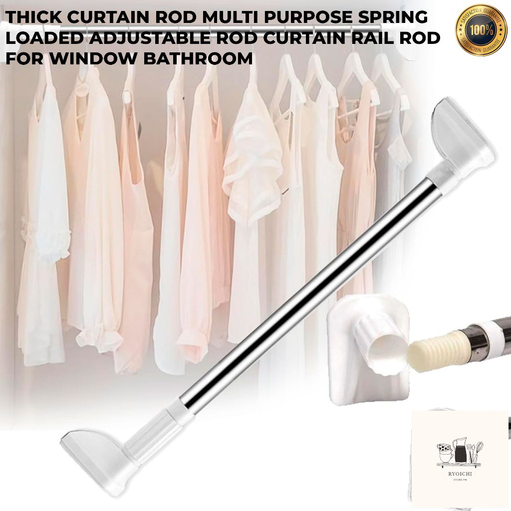 Telescopic clothes drying rod/adjustable stainless steel punch-free ...
