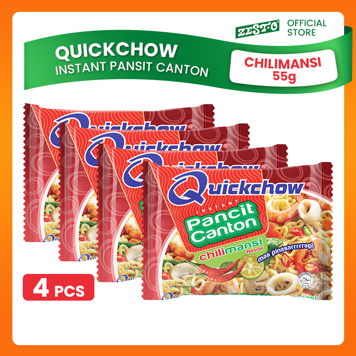 Quickchow Pancit Canton Chilimansi (4 x65g) | Shopee Philippines