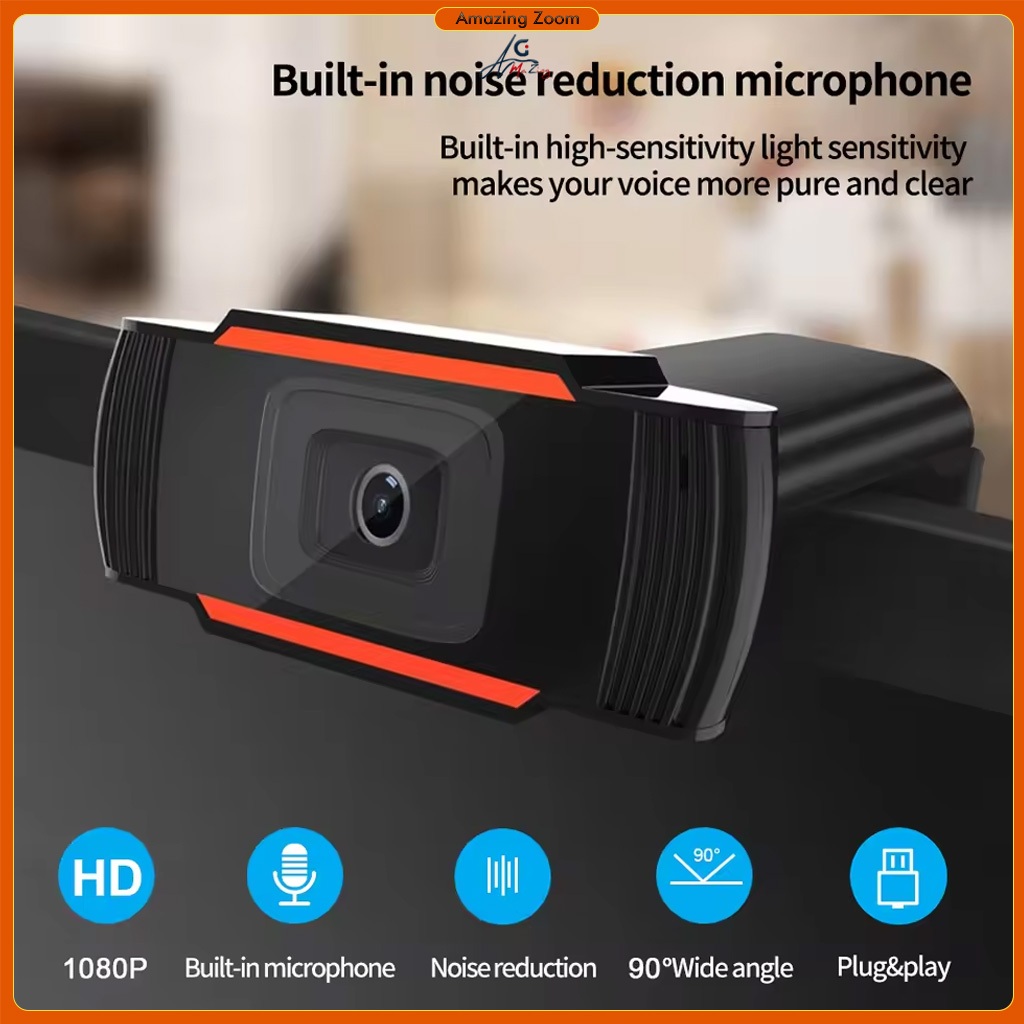 1080P Full HD Webcam With Microphone Free-Driver USB Computer Camera ...