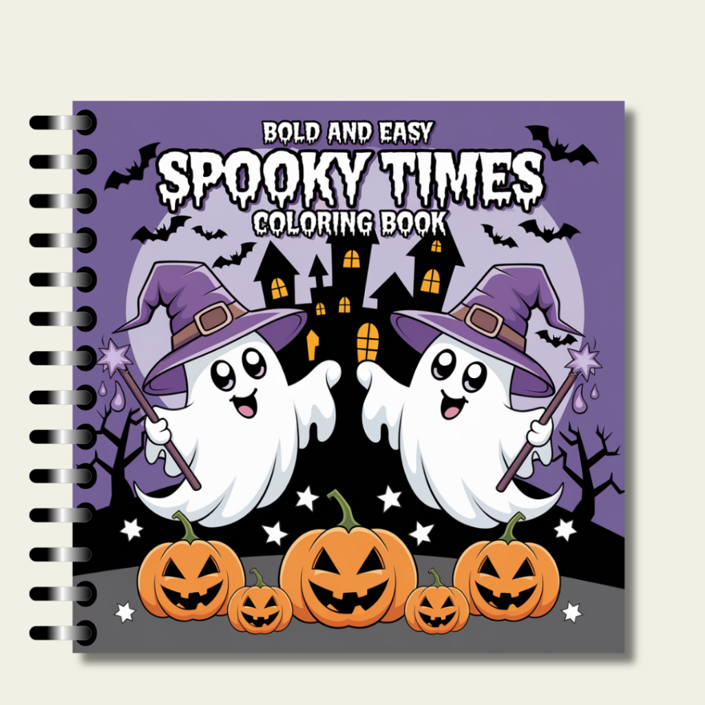 Spooky Times Coloring Book Bold and Easy Kids Coloring Book Adult ...
