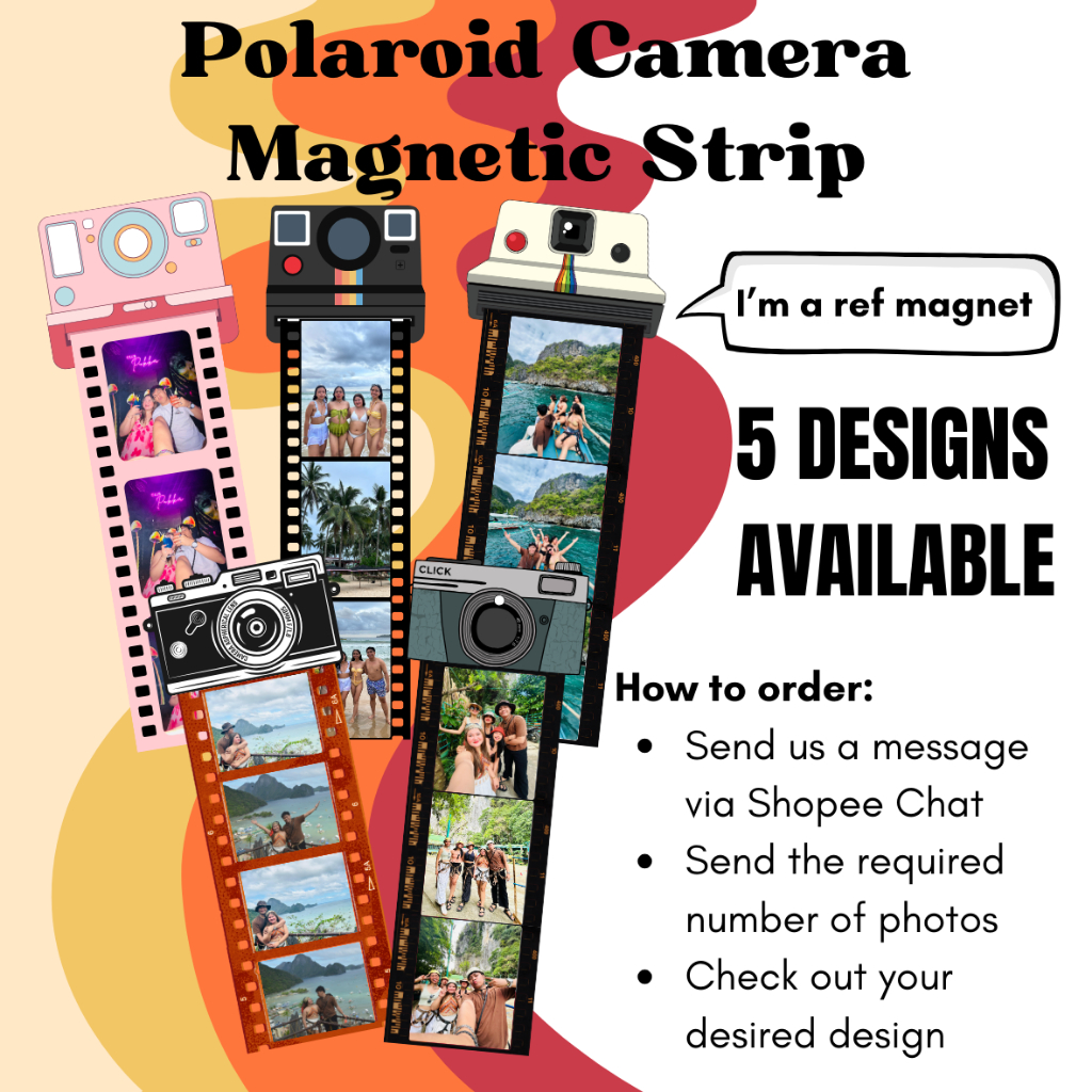 Polaroid Camera Magnetic Strip (5 DESIGNS AVAILABLE) | Shopee Philippines