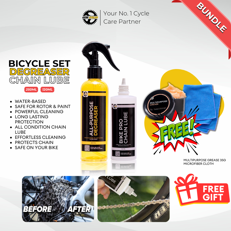 (BUNDLE) Gear Cycles Drivetrain Degreaser Bike Wash Shampoo Chain Lube Magic Gatas Bicycle ...
