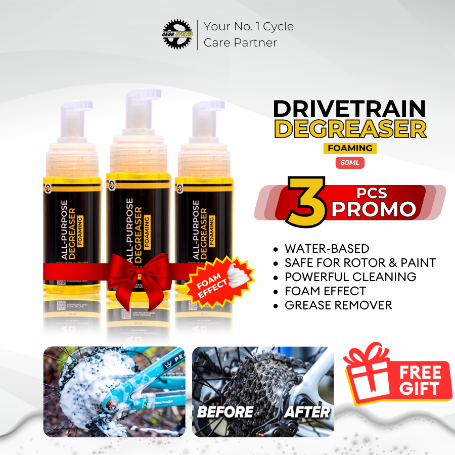 Gear Cycles Drivetrain Degreaser Foaming 60ml Chain Cassette Cogs Sprocket Foam Cleaner Bike ...