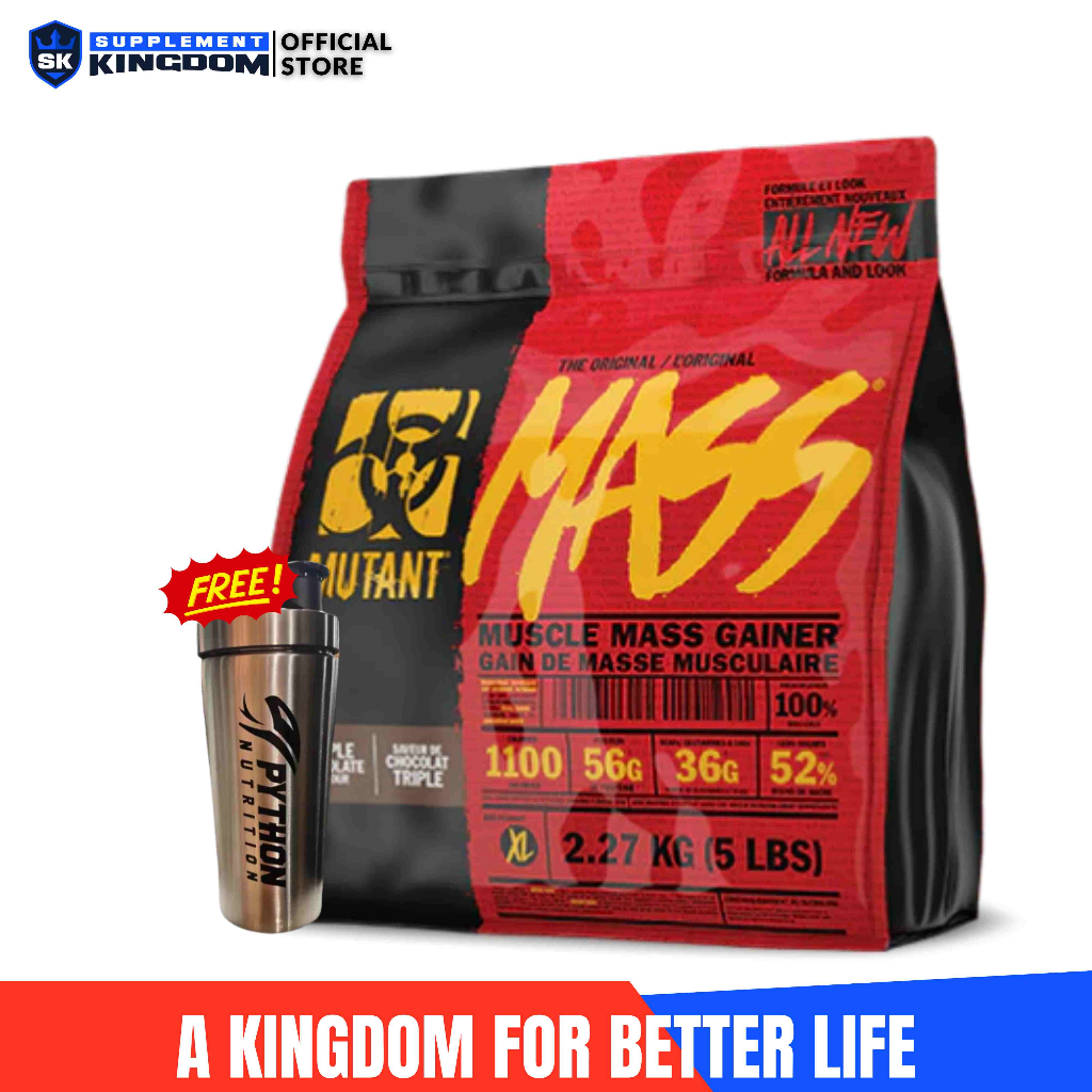 Mutant Mass 5lbs with FREE Stainless Shaker | Shopee Philippines