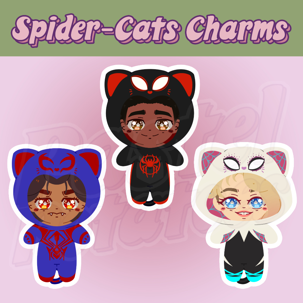 Spiderverse Spider-Cats Acrylic Charms by Pastel Potatoes | Shopee ...