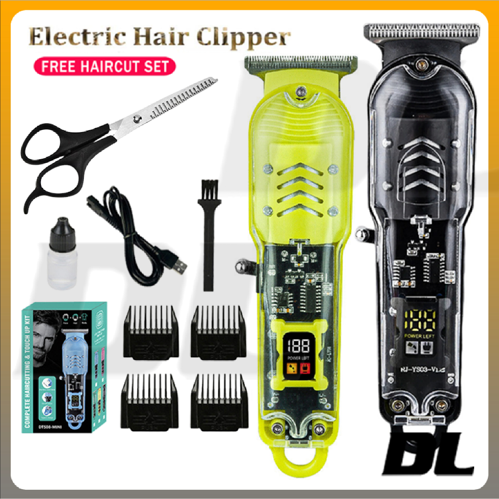 Professional Electric Hair Clippers Rechargeable Razor Trimmer ...