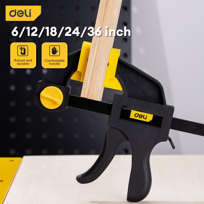 Deli 6/12/18/24/36 Inches Quick Clamp Squeeze Wood Working Bar Clamp ...