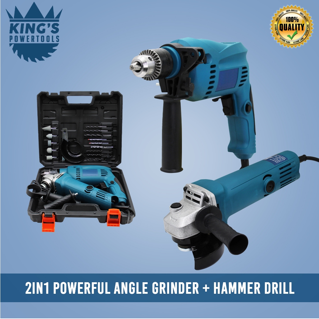 2in1 Powerful Angle Grinder & Hammer Drill (A) | Shopee Philippines