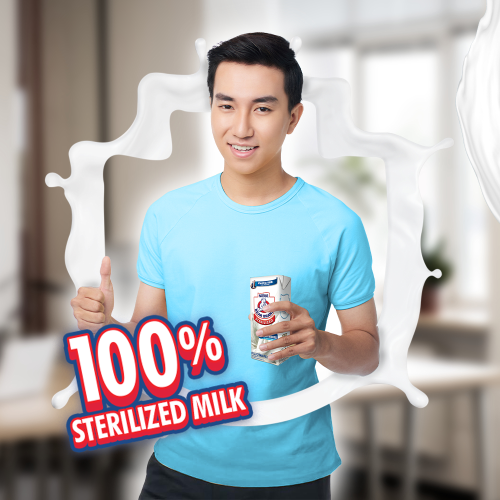 BEAR BRAND Sterilized UHT Milk with Gingko Biloba 200ml - Pack of 32 ...