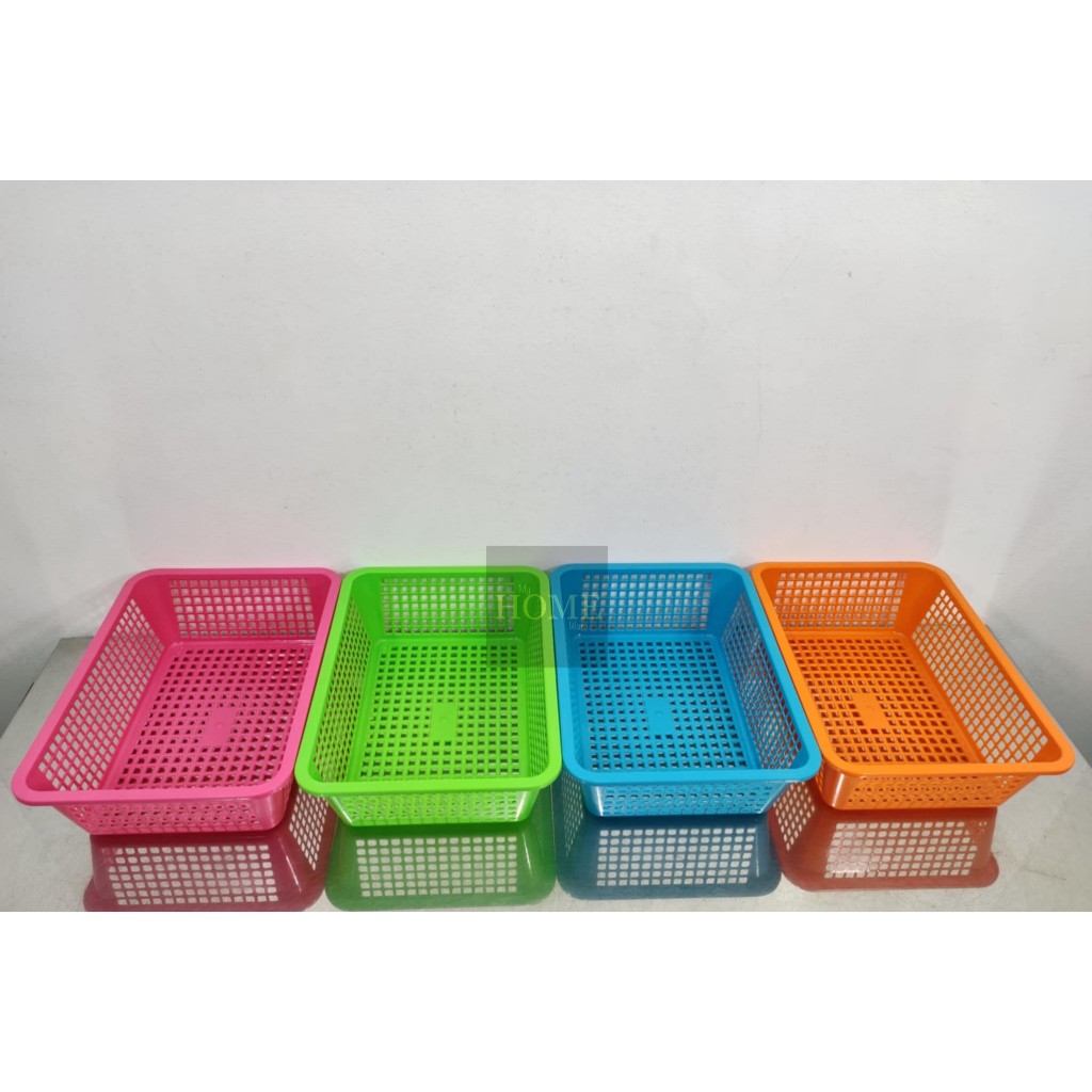 #210 hi-top plastic mini rectangular mesh tray(random color) | Shopee ...