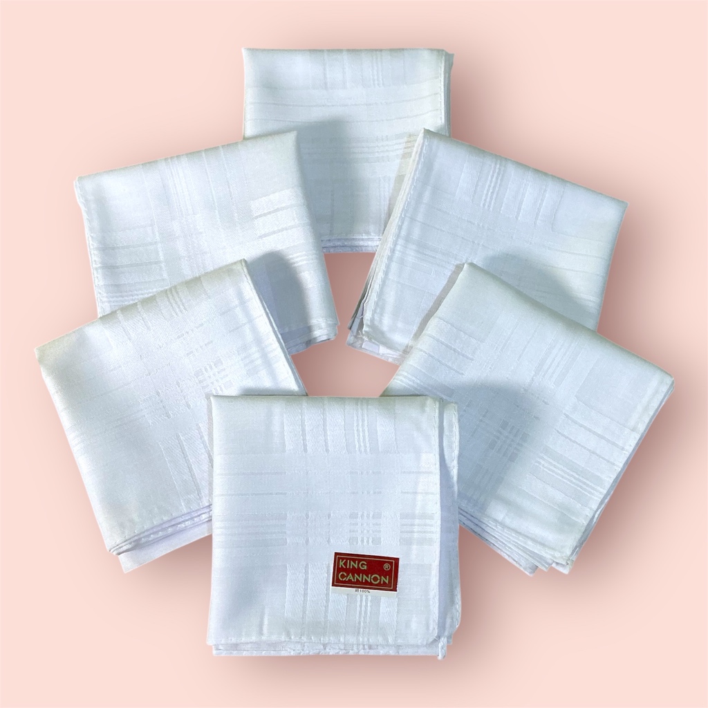 Plain White Cotton Handkerchief for Ladies and Men's | Shopee Philippines