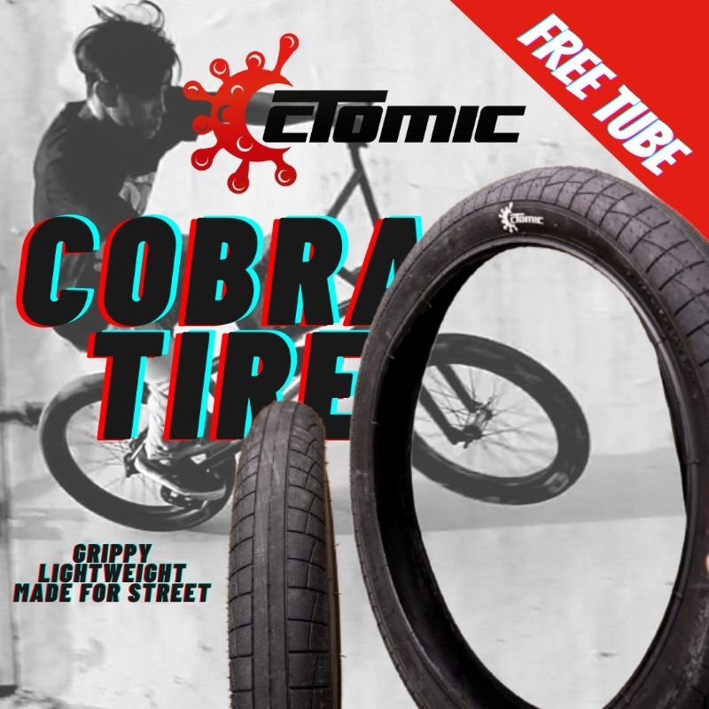Octomic Cobra Tire | BMX Tire 2.40 | 20X2.40 | Grippy | Lightweight ...