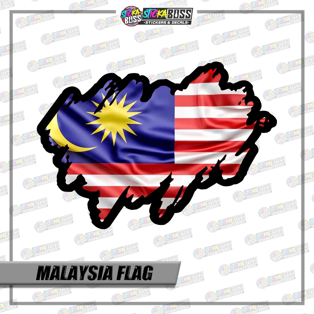 MALAYSIA FLAG STICKER | VINYL WATERPROOF STICKER |【PRINTED】 | Shopee ...
