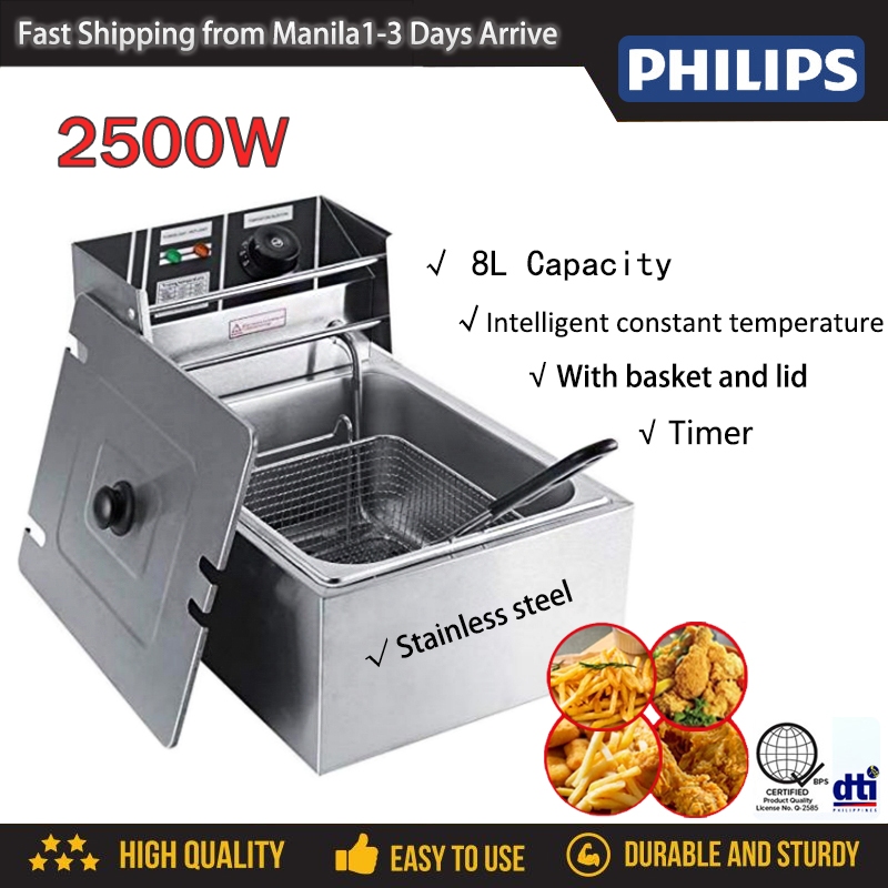 PHILIPS 8L Electric Deep Fryer Stainless Steel Frying Machine Auto ...